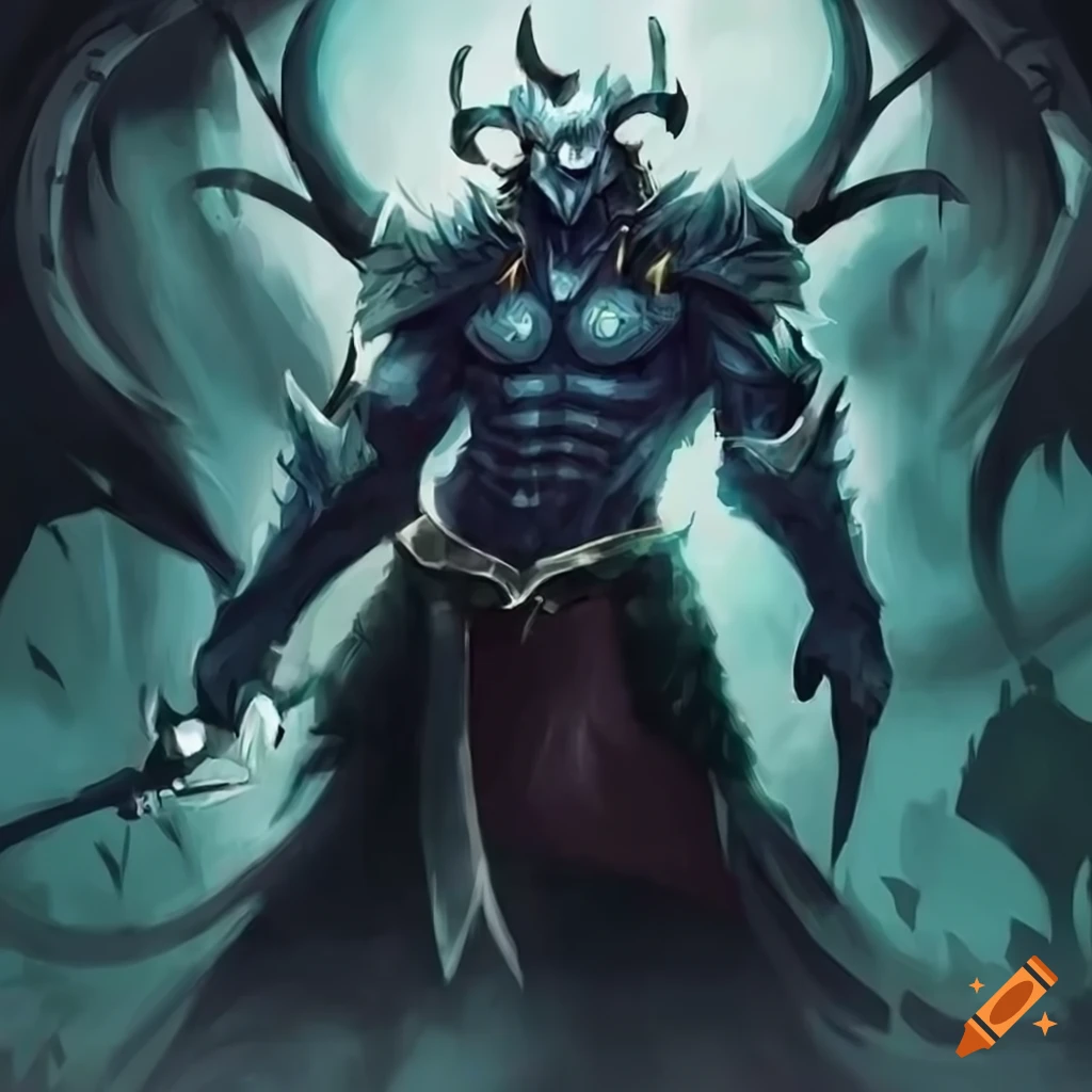 Demon character with shadows armored on Craiyon