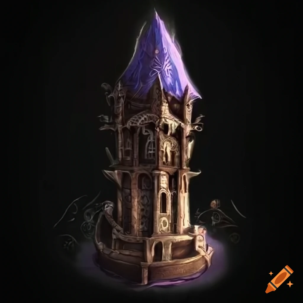 Fantasy mage tower on Craiyon