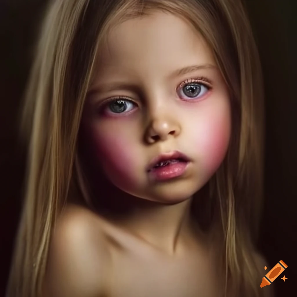 Child girl hyperrealistic