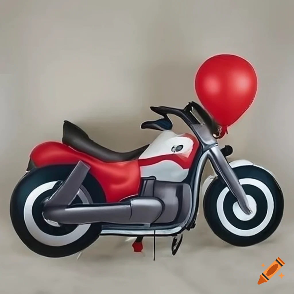 Inflatable latex motorbike balloon