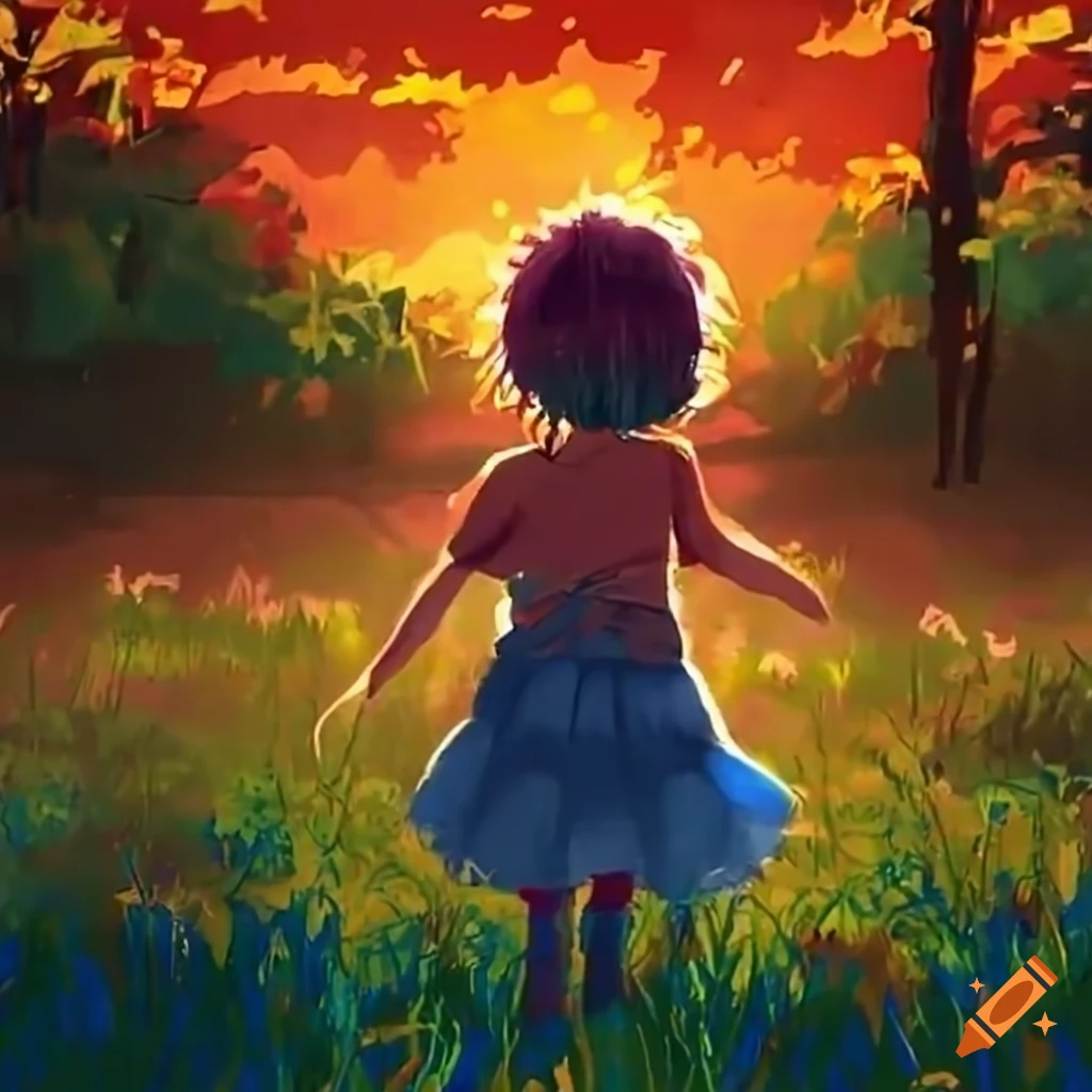 Anime Children Playing