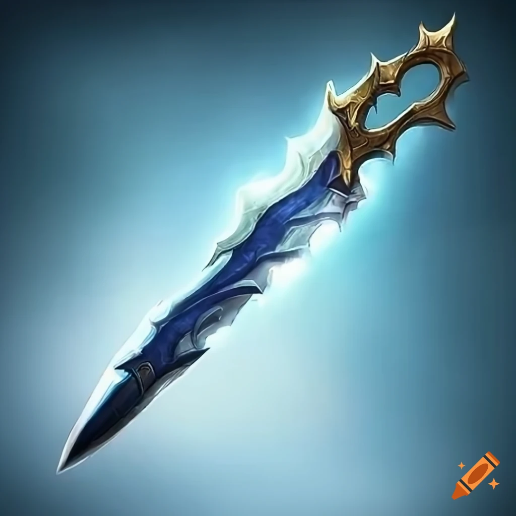 Blizzard art style sword on Craiyon