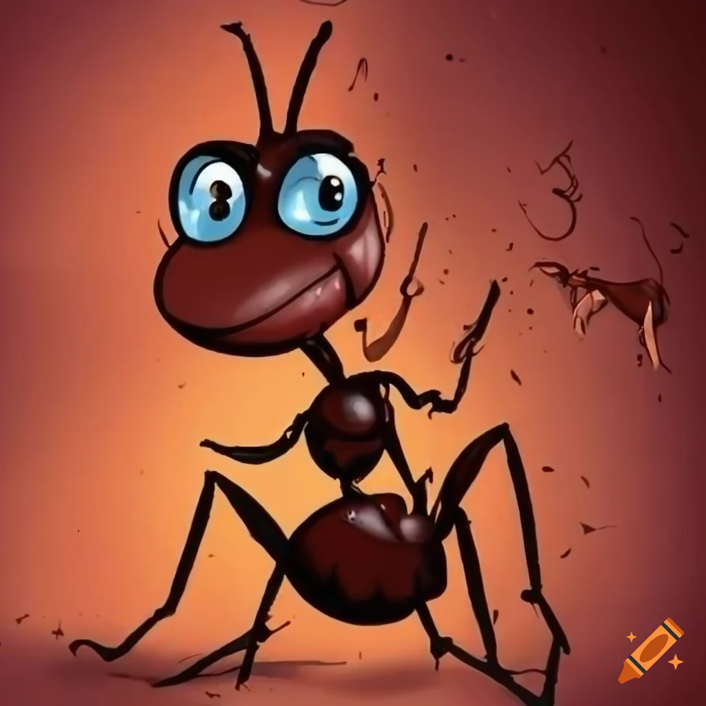 Comic image of a ant