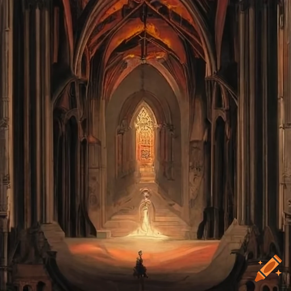 A scene in the underworld, a different dimension, or a level of Hell ...