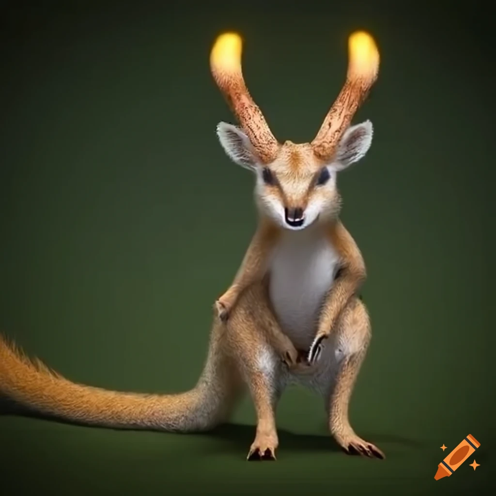 A cute fantasy bipedal forest creature inspired by both gazelles and ...