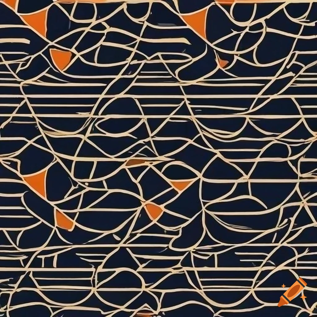 Minimalistic lines modern art pattern