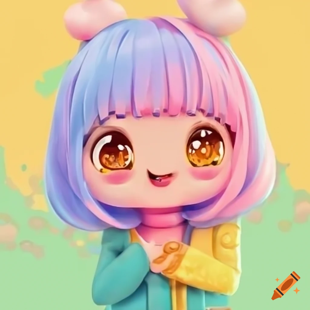 New cute character with pastel colors on Craiyon