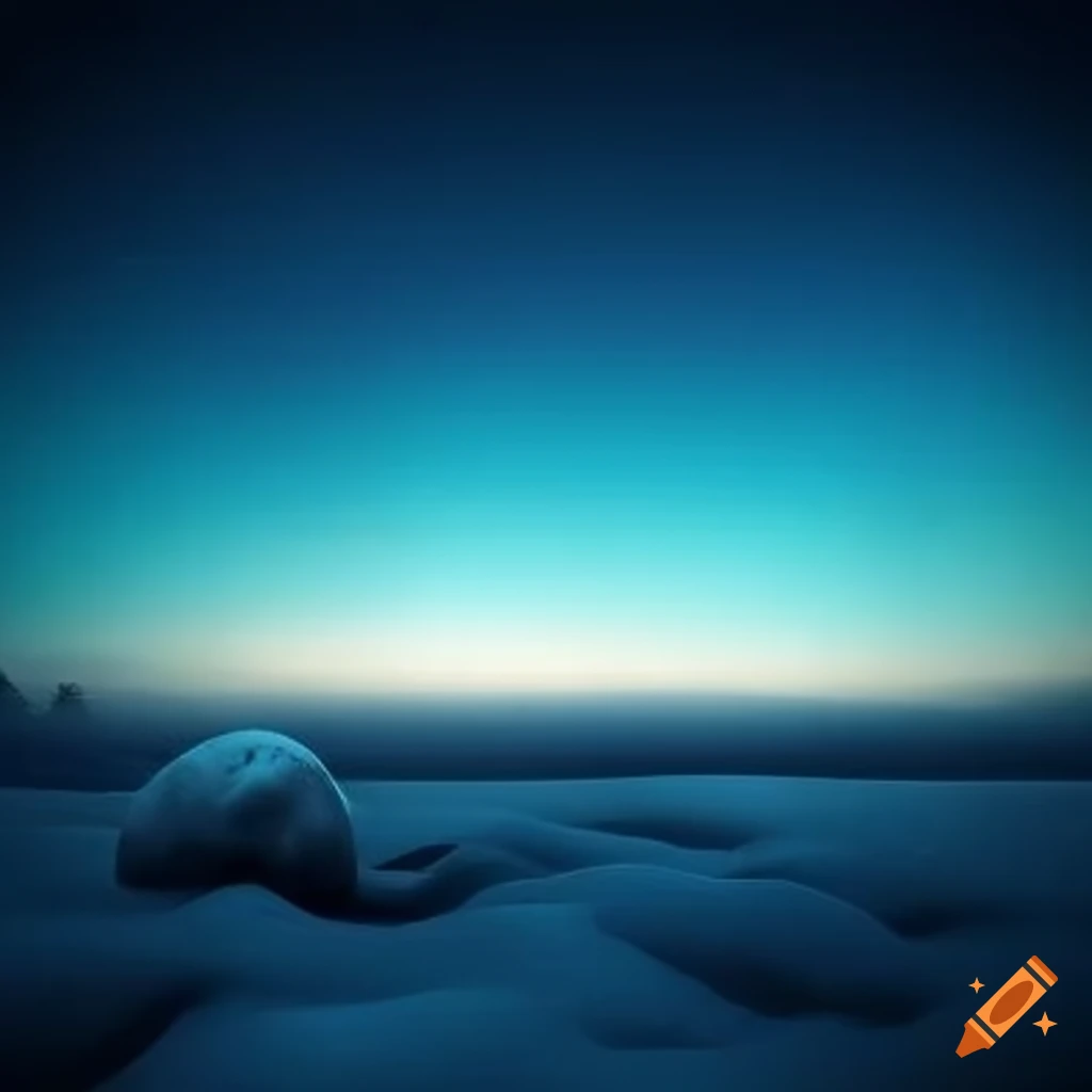 Snowy alien-like landscape