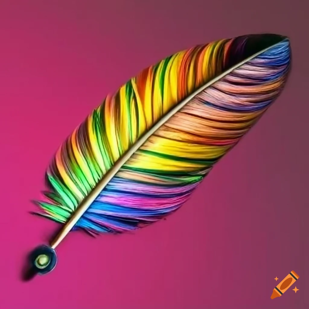 Colorful quill with rubber grip