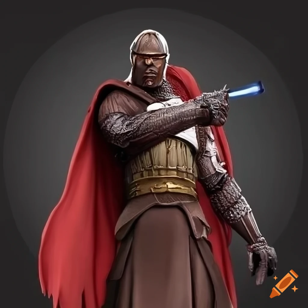 Mace windu fusion akuma as black roman praetorian guard with red sword