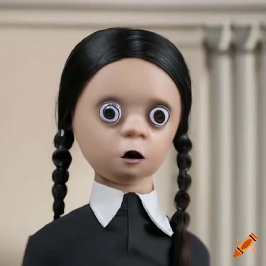 Wednesday addams in robot chicken sketch on Craiyon