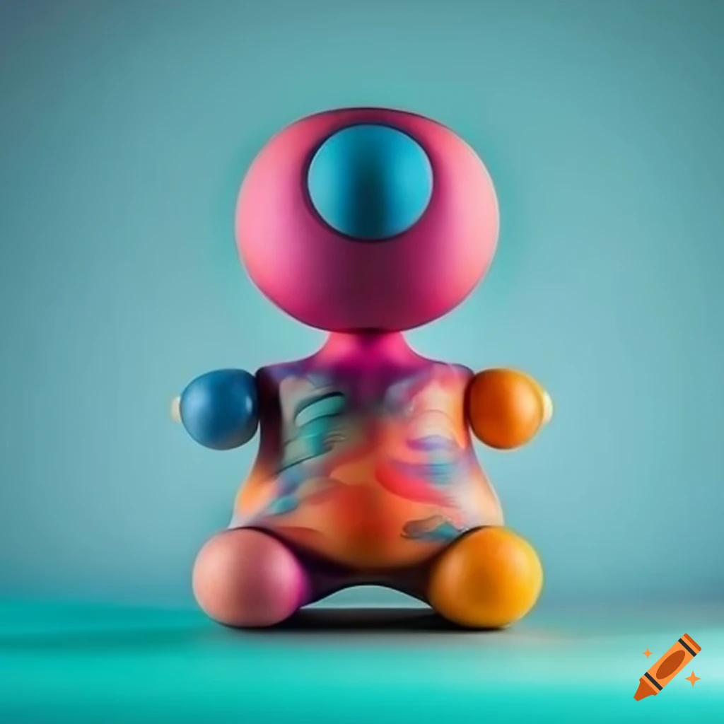 A collectible vinyl toy with vibrant colors and intricate details