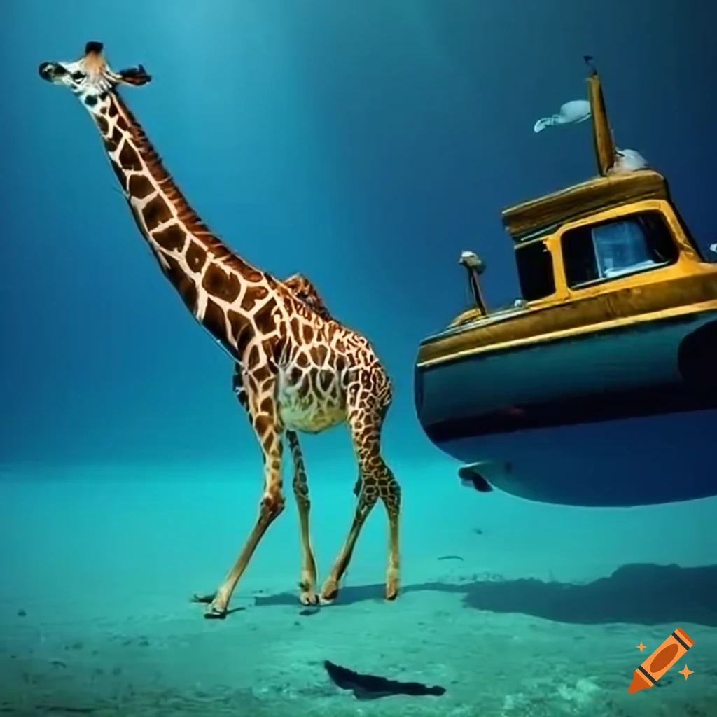 An hybrid between a giraffe and a submarine on Craiyon