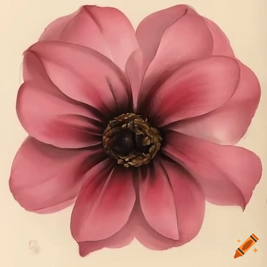 Colors like human skin. Artistic round flower. We can see the volume of ...