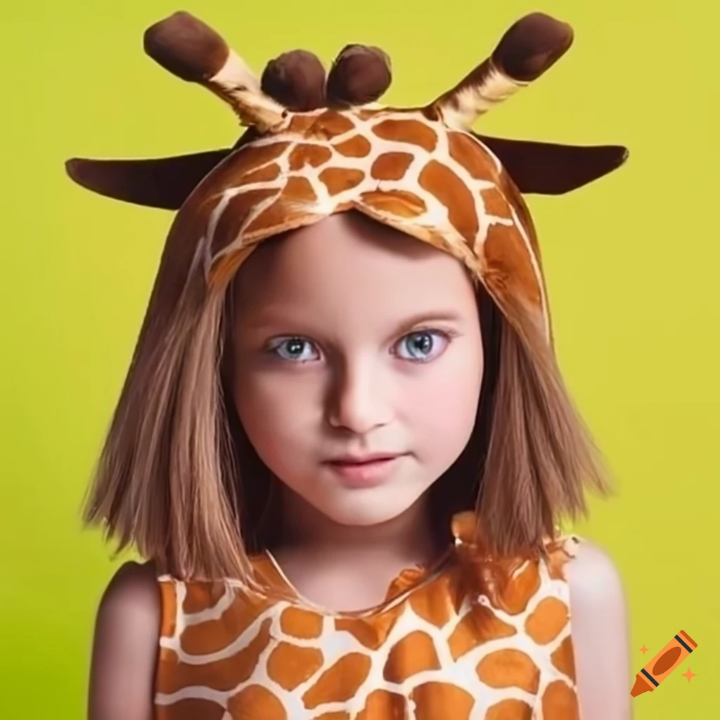 11 yrs old girl dressed as giraffe