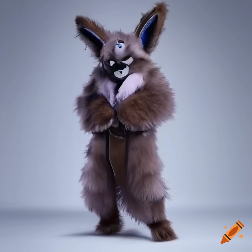 Bipedal bunny wolf furry suit