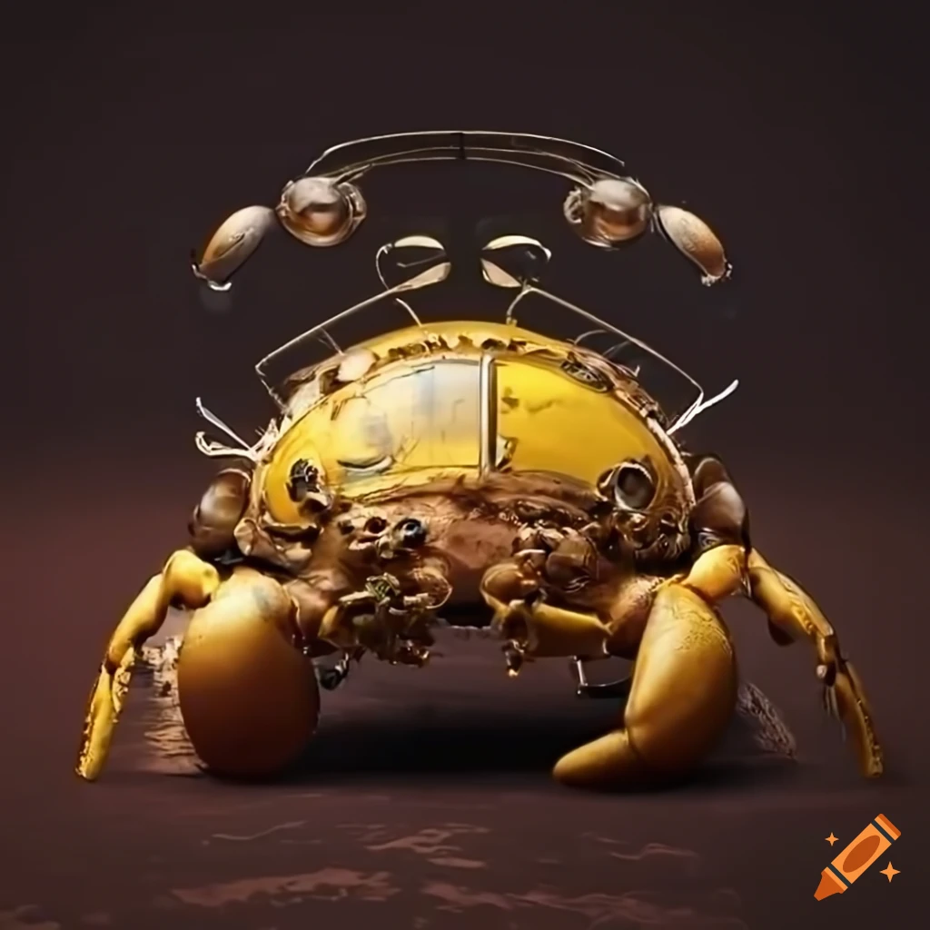 8k, Hyper Realism, Hyper Realistic, 3D, Yellow VW Beetle as a Steampunk ...