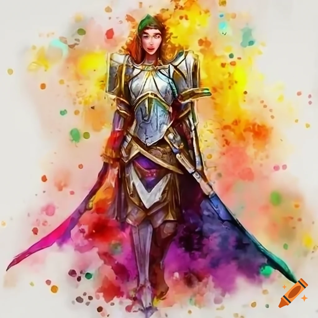 Paladin of Light female oriental on Craiyon