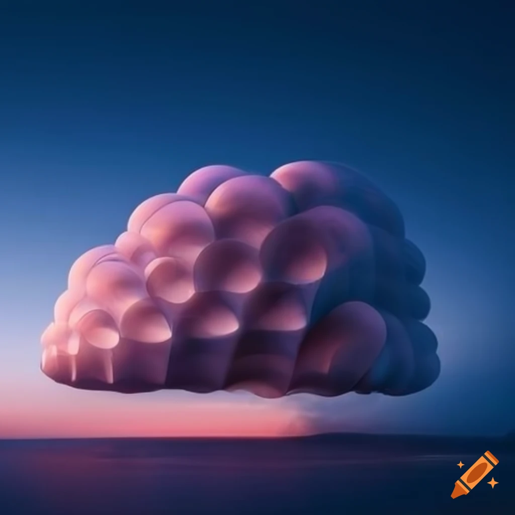 An innovative architectural building in the shape cloud