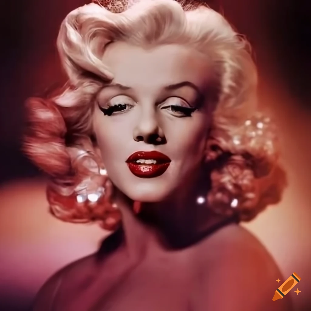 Marilyn monroe wearing colorful dazzling glittery dress 4k