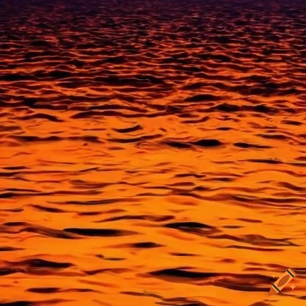 Orange ocean water