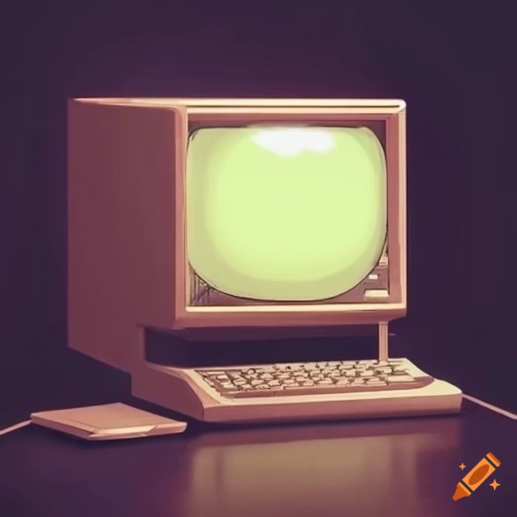 An ascii art representation of an apple lisa computer