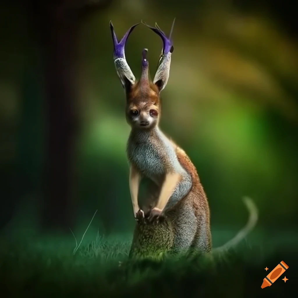 A cute fantasy bipedal forest creature inspired by both gazelles and ...