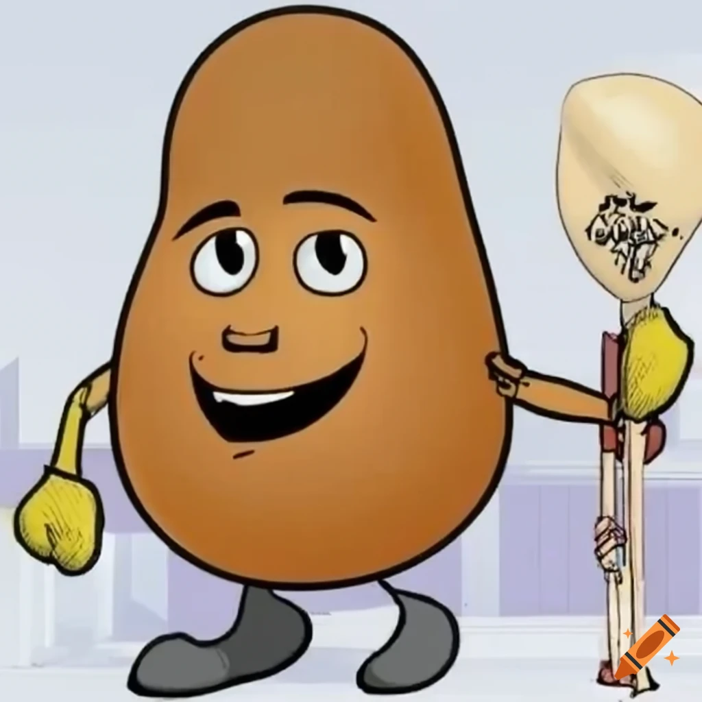 Potato guy comic book on Craiyon
