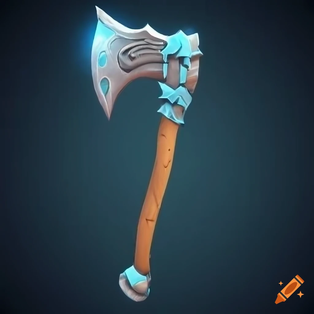 Stylized fantasy axe on Craiyon