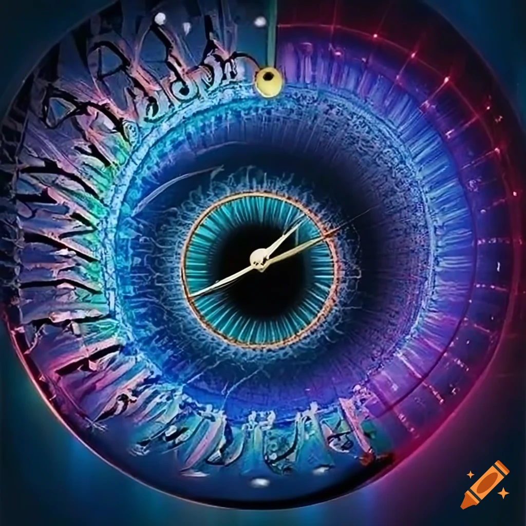 A clock that points to the numbers 2 and 3, while these numbers fade ...