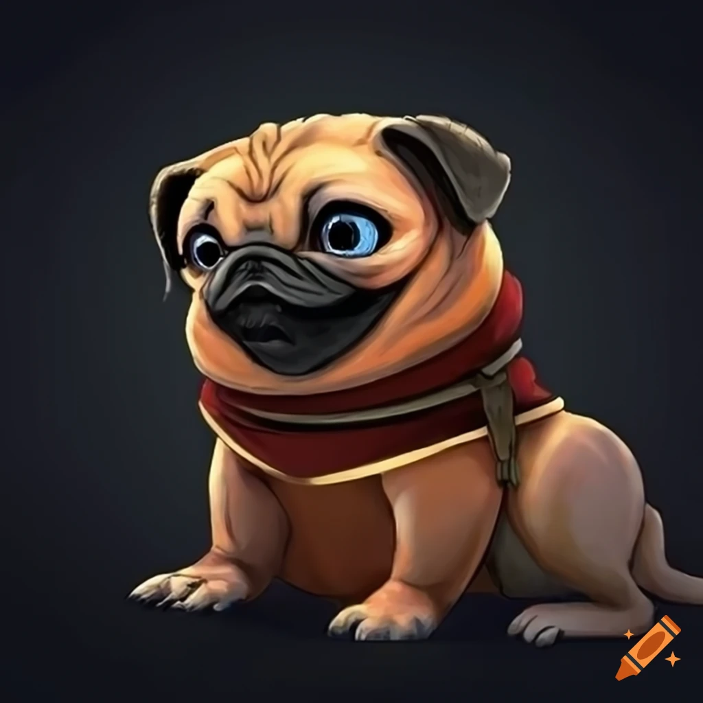 Fawn pug knight