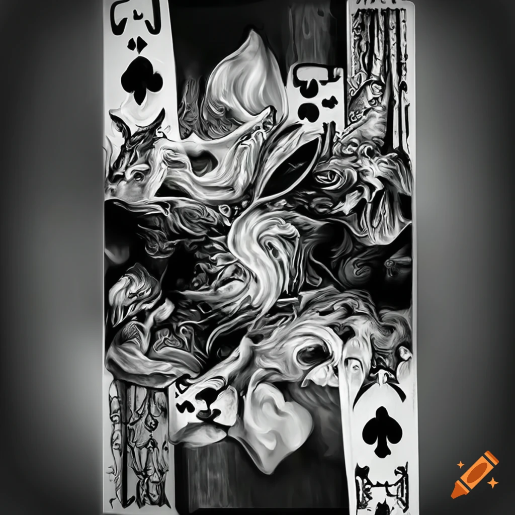 Dark playing card on Craiyon