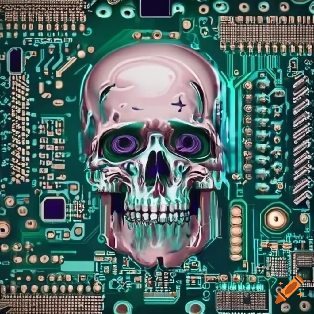 Skull design in pcb board
