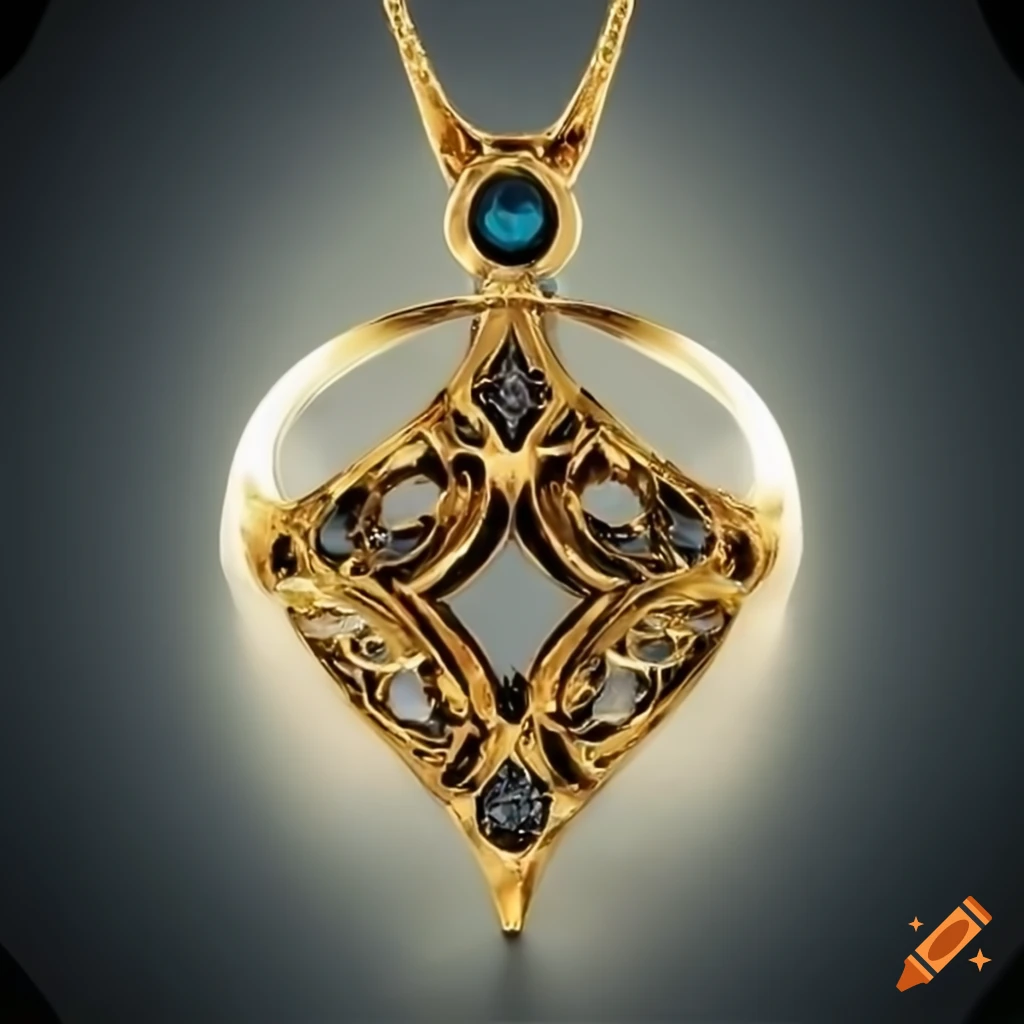 * 18K white and yellow gold futuristic, fantasy, freeform, and high ...