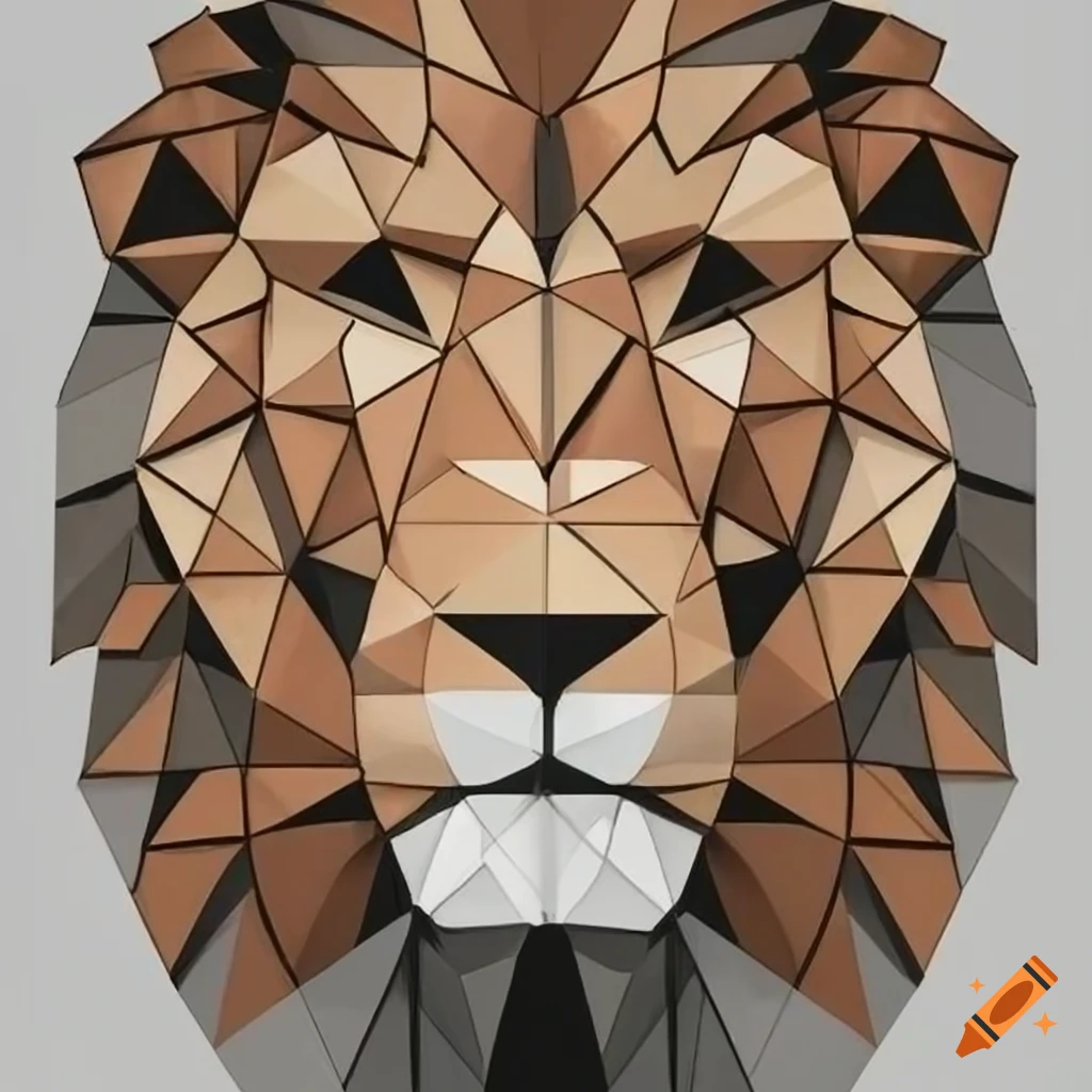 Geometric simplistic lion