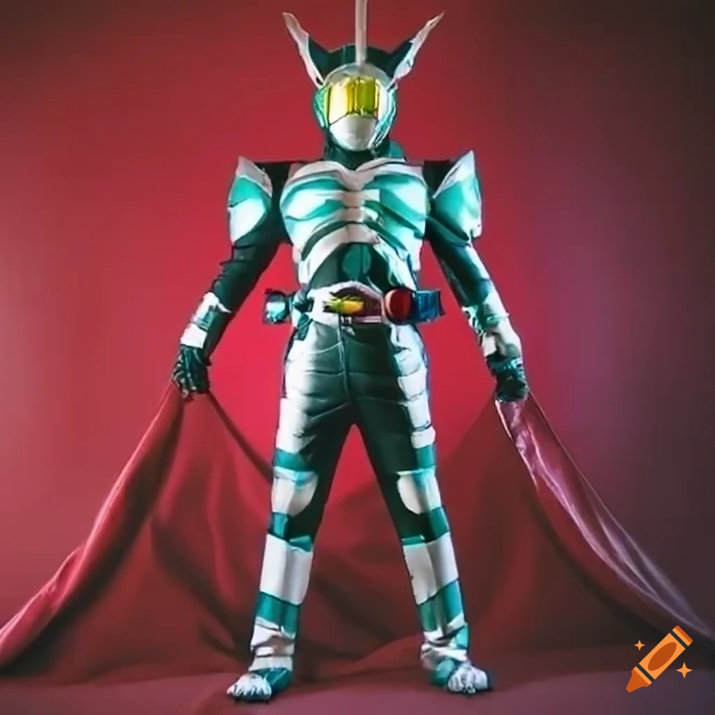 A panamanian-themed kamen rider costume with flag colors