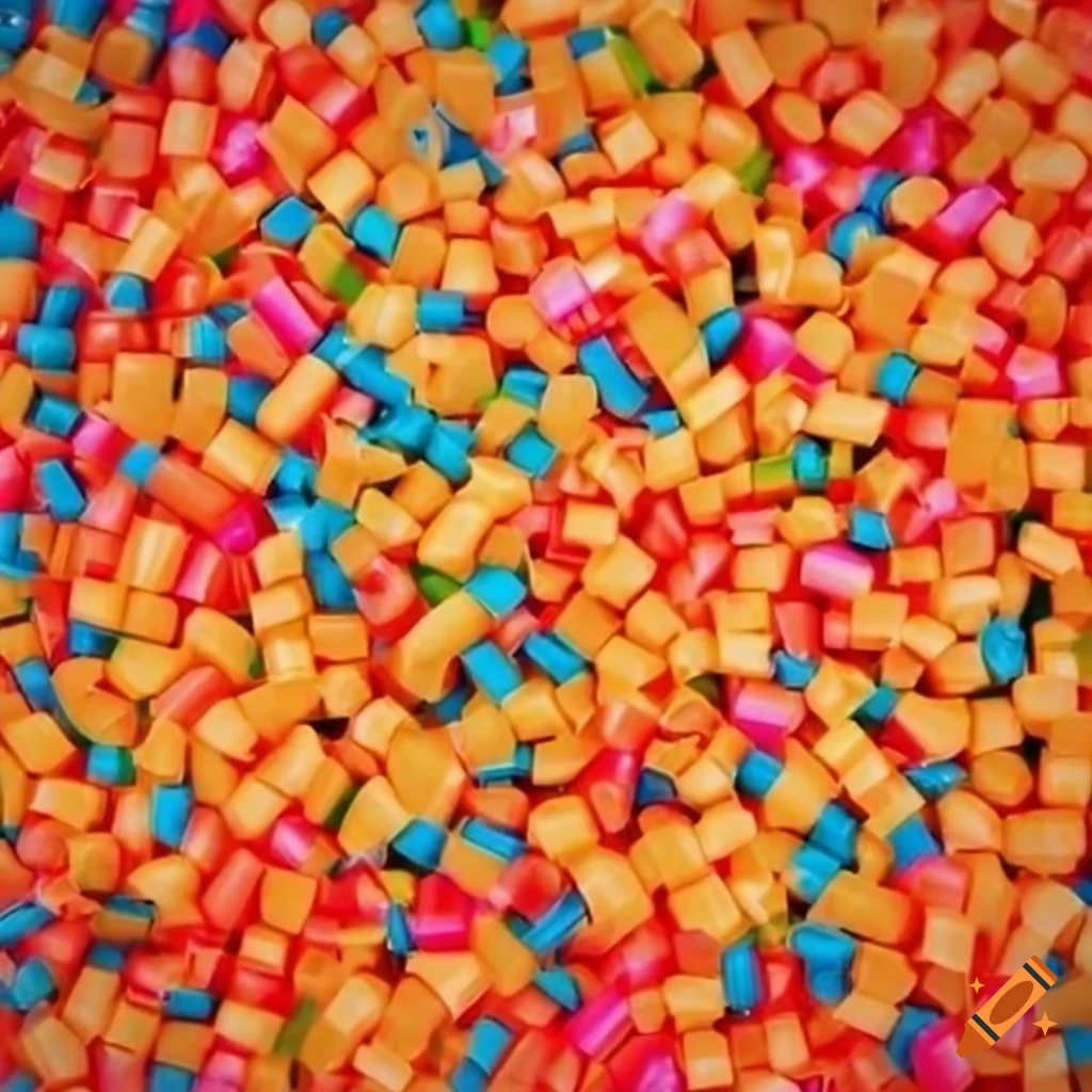 Brightly colored plastic pellets for coloring resin or plastic products