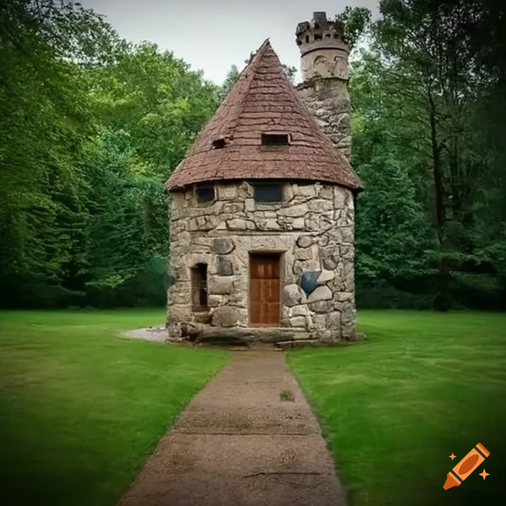 On the grounds of a wealthy estate, a child-sized stone playhouse ...