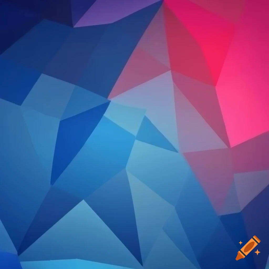 A geometric composition with blue, white, and red triangles ultra high ...