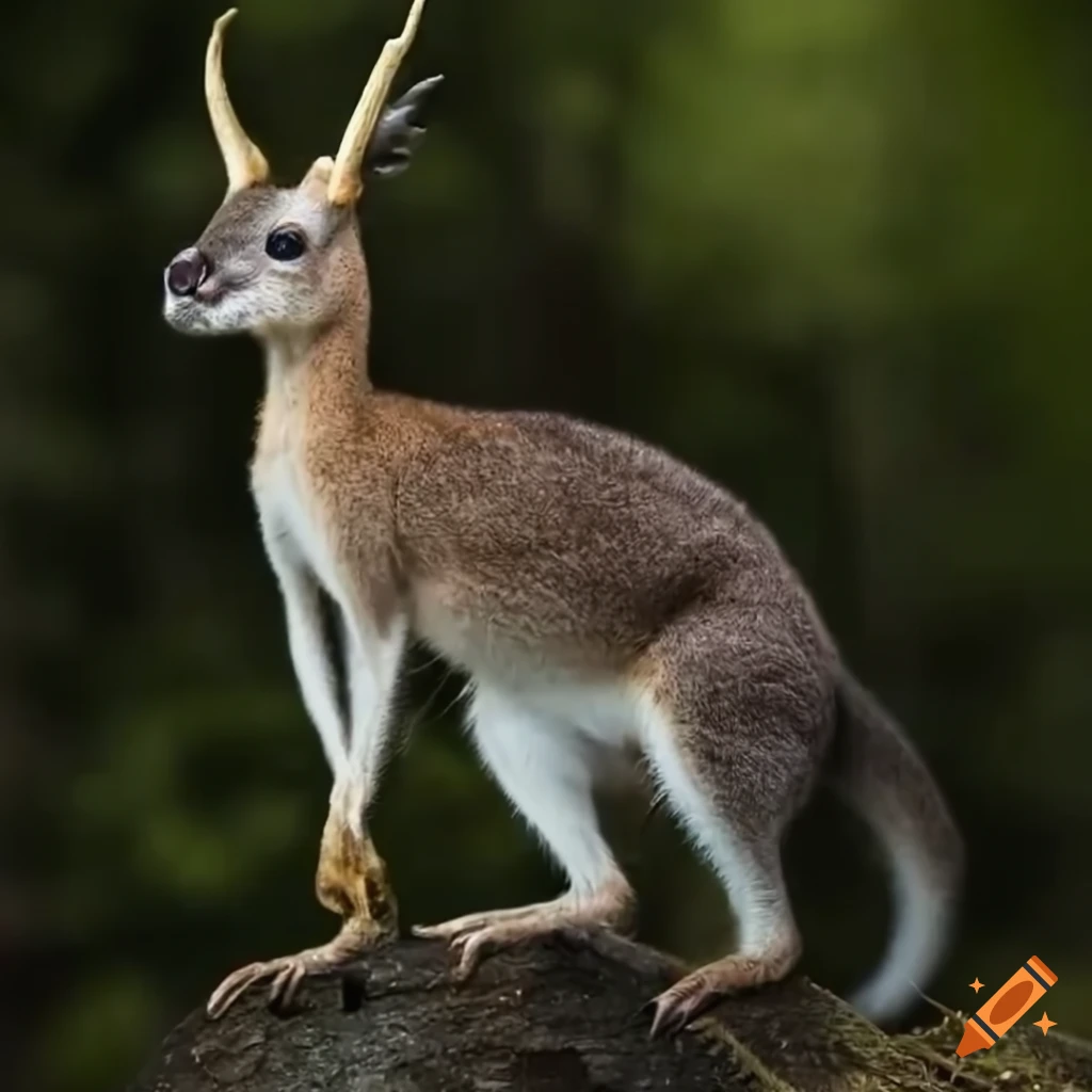 A cute fantasy bipedal forest creature inspired by both gazelles and ...