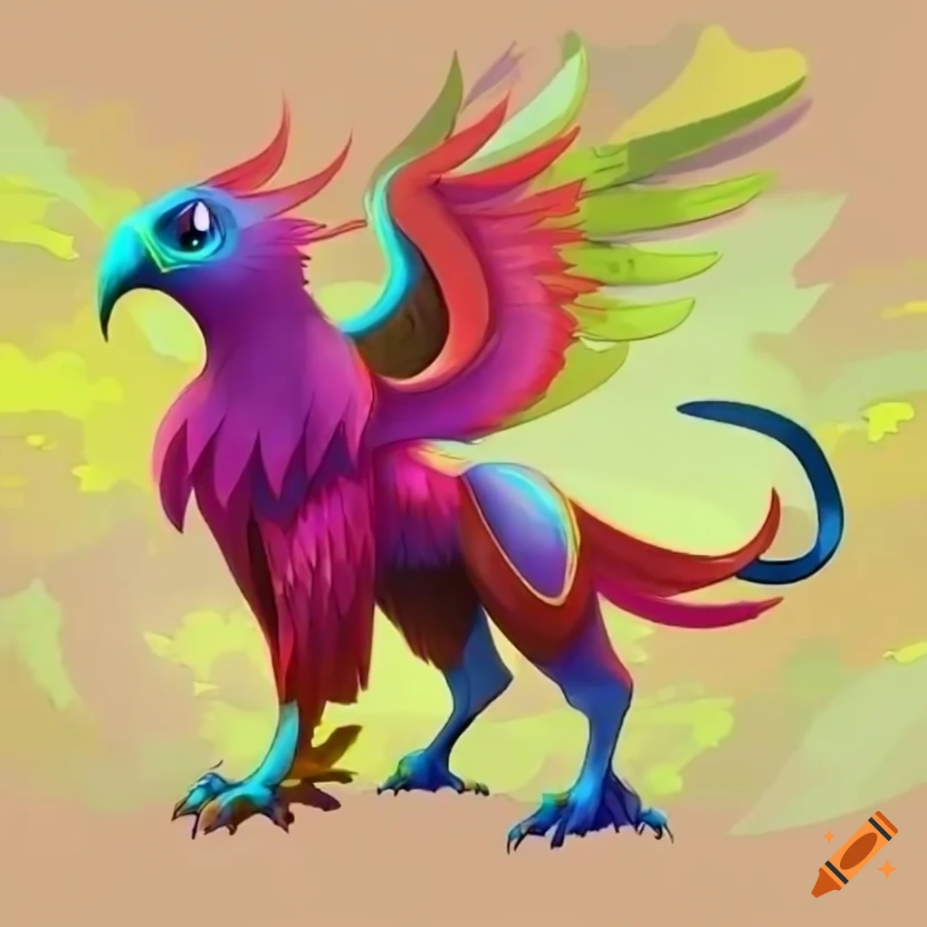 Rainbow Winged Wolf
