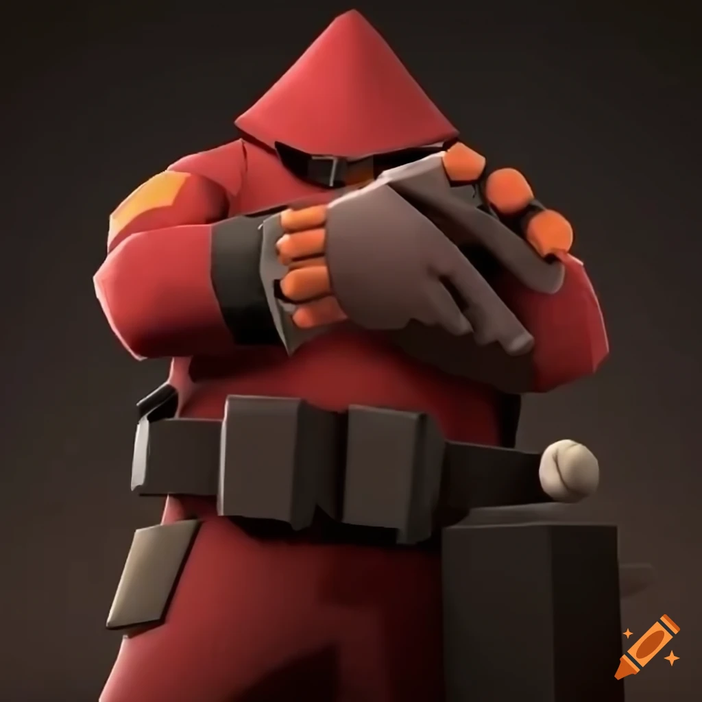 Tf2 heavy holding a squid on Craiyon