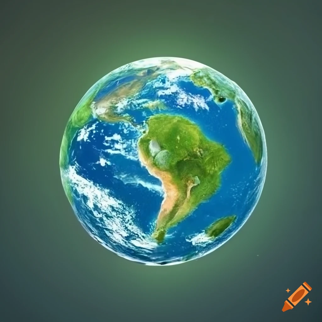 Poster on ecology, green planet, headline: "Save the Planet" on Craiyon