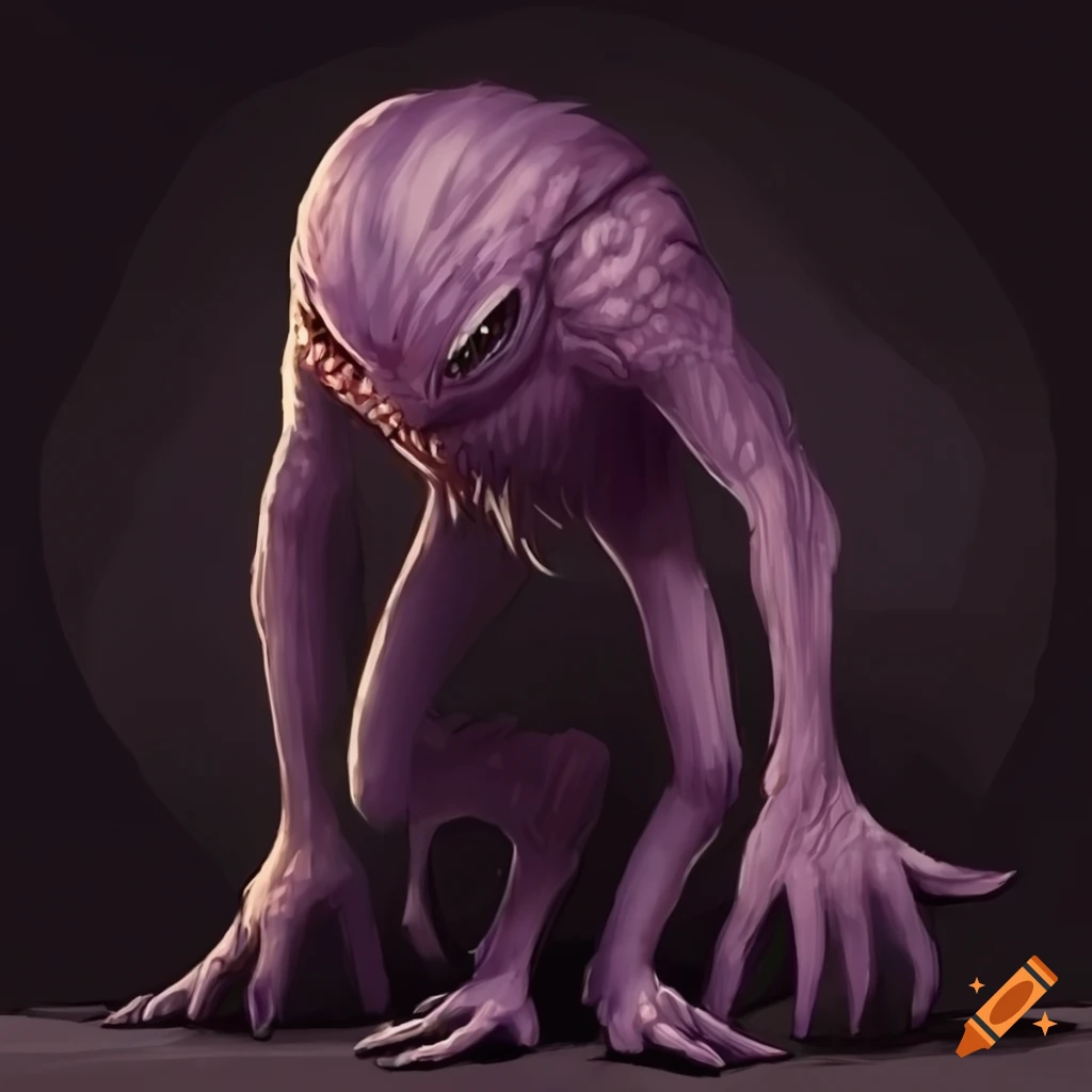 Small Faceless Monster With Wings Dnd