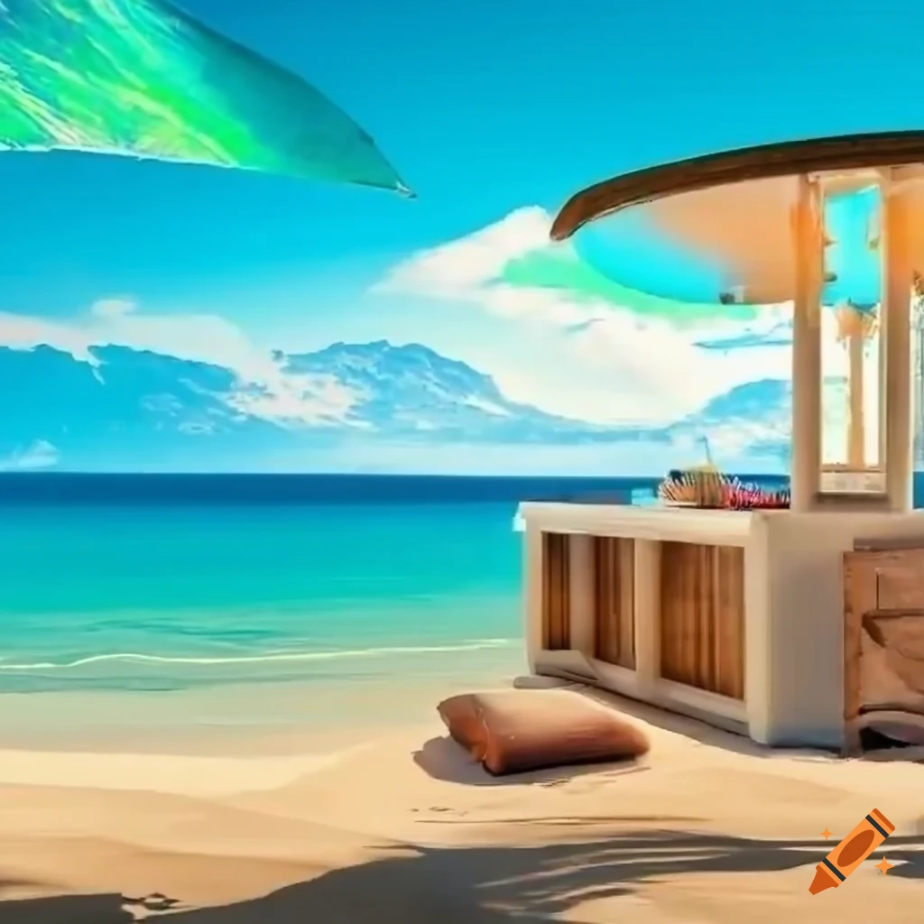 Photorealistic beach bar