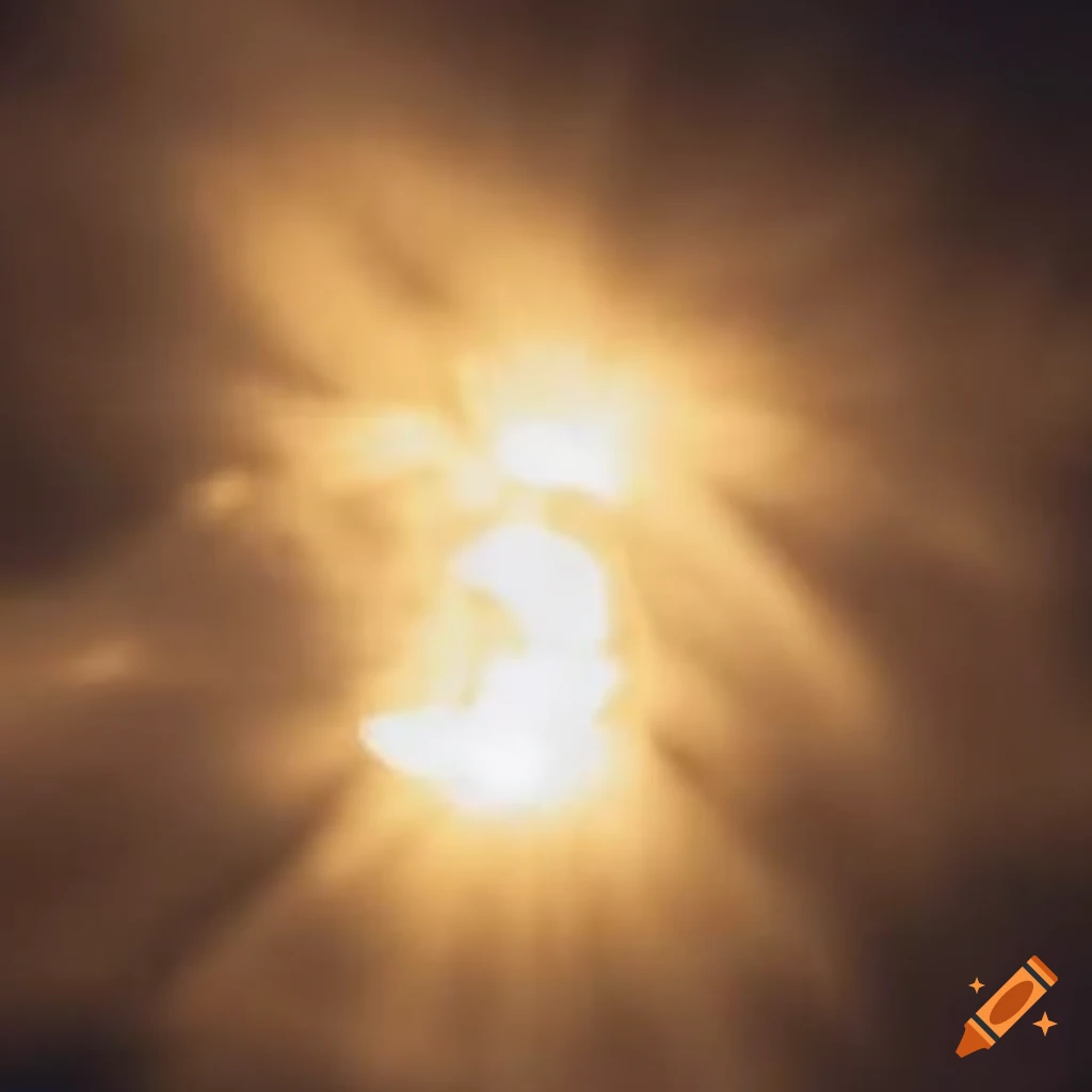 Sun blazing down with clouds around