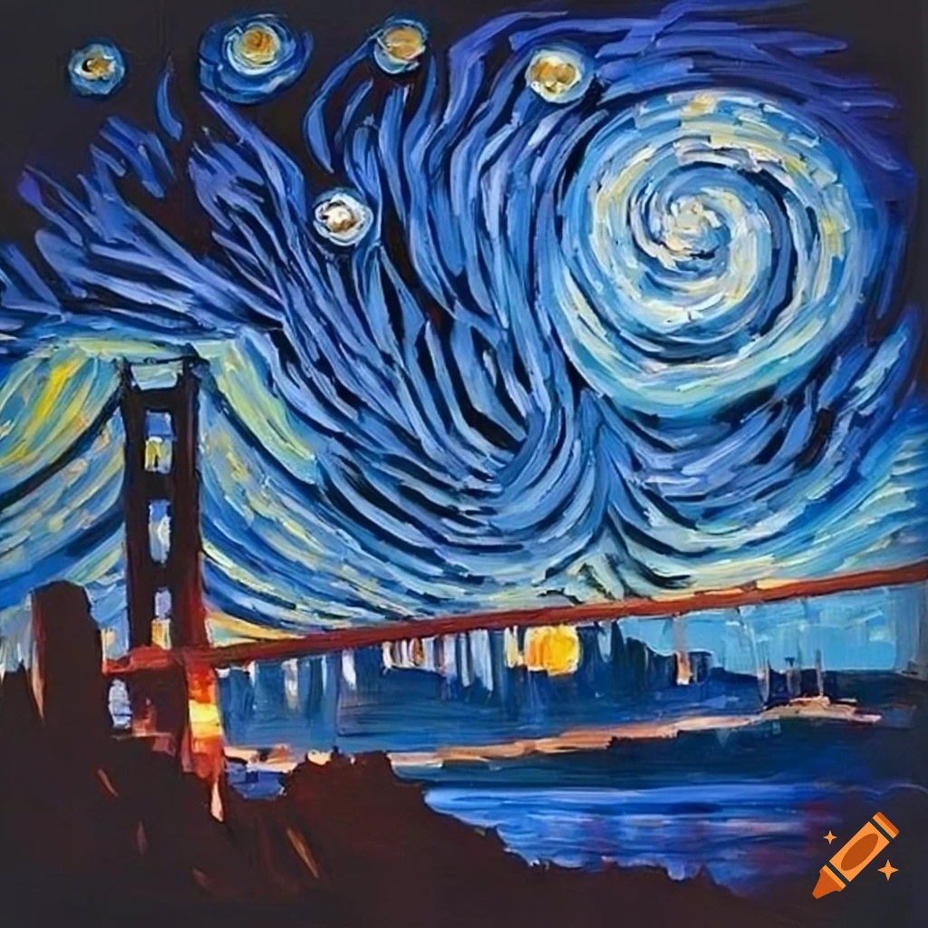 Vincent Van Gogh Starry Night Original Painting