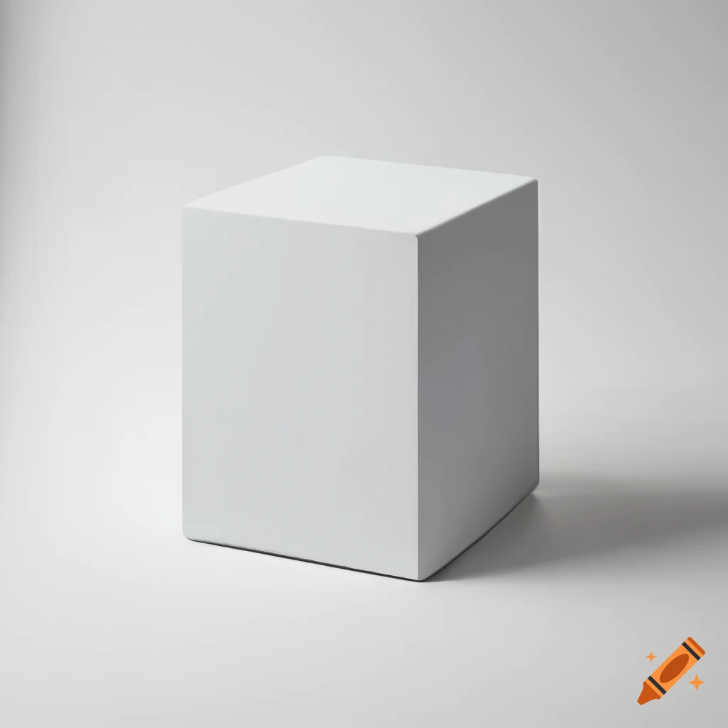 Matt white box shape