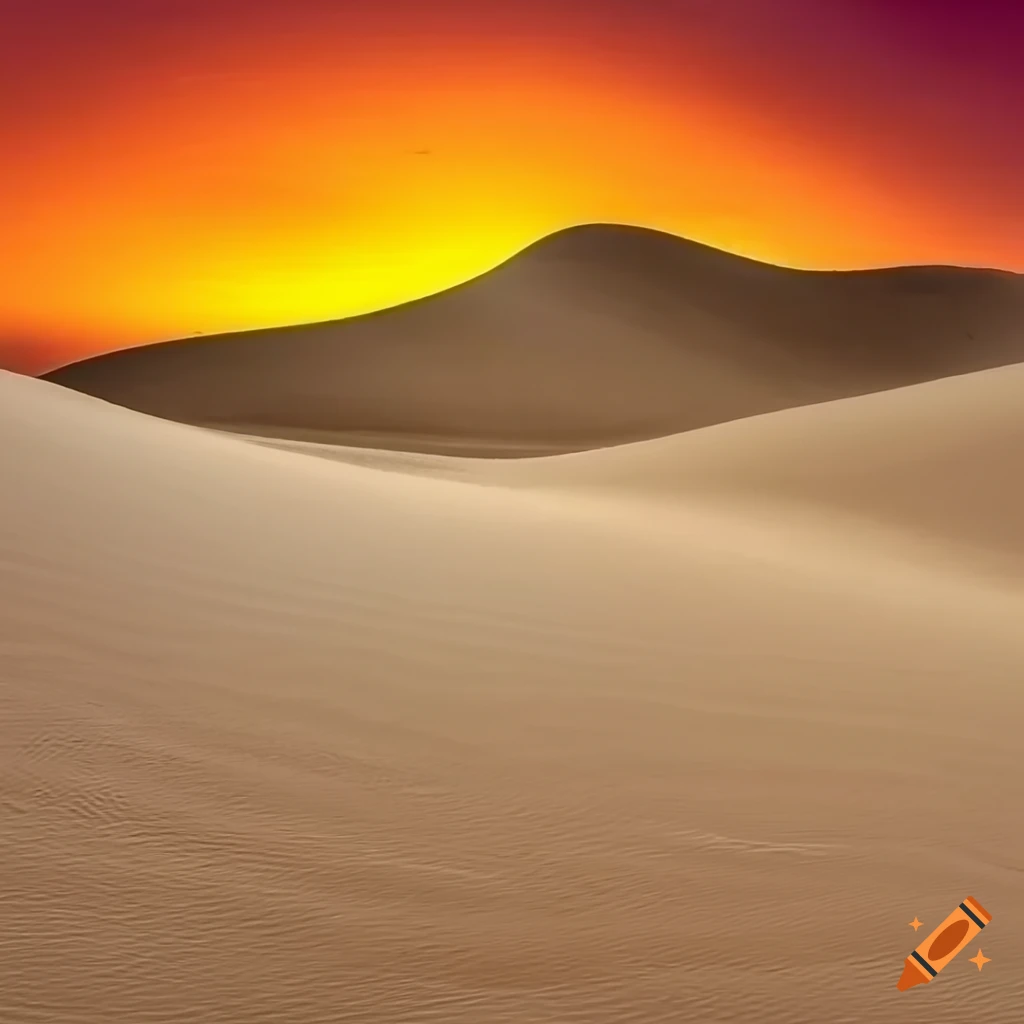 Bright Sun In Sky Desert