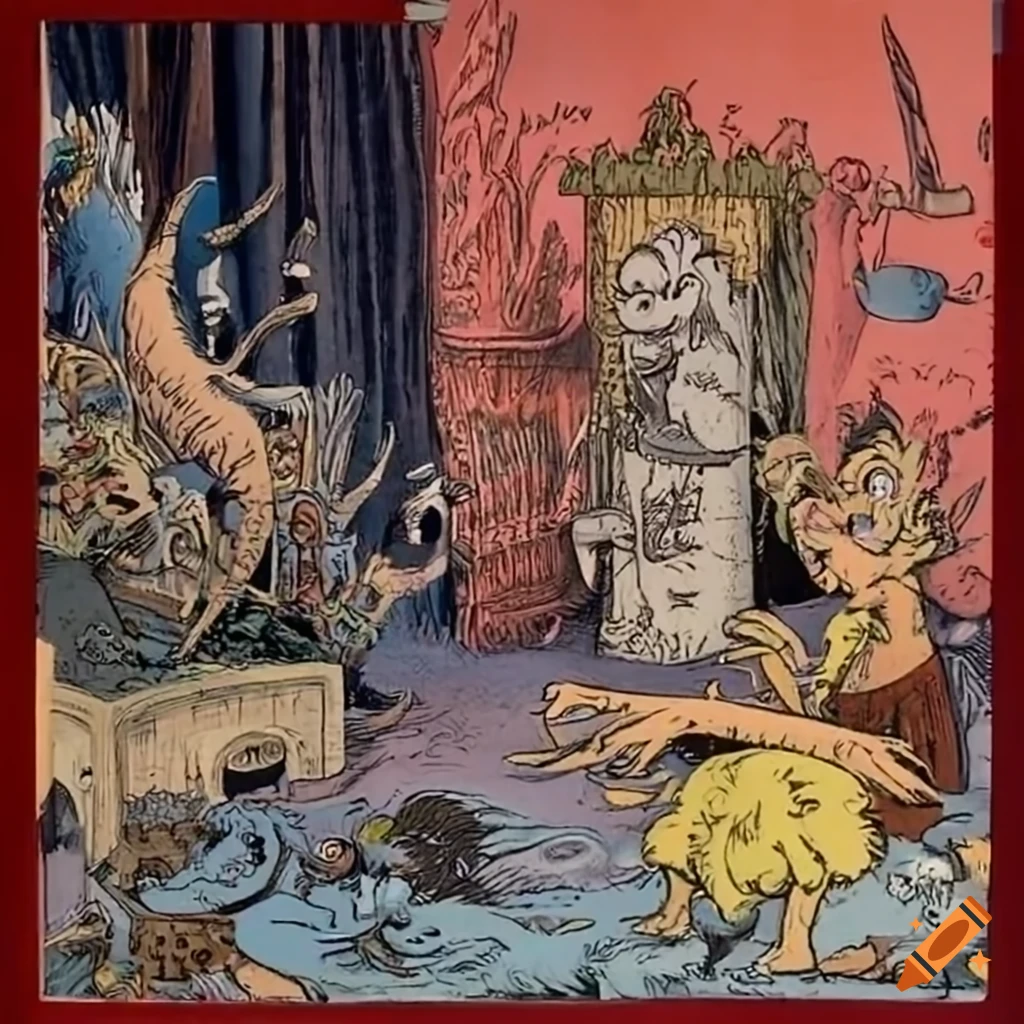 Weird scene by robert williams and dr seuss and bayard wu and todd ...